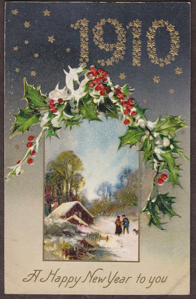 Cute and Beautiful Vintage New Year's Postcards ~ Vintage Everyday