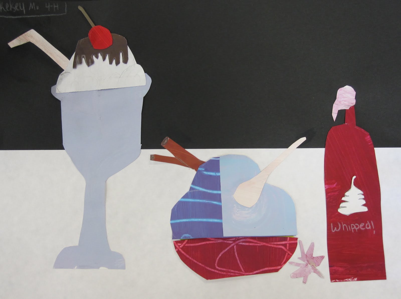 South School Art Studio: Fourth Grade Painted Paper Collage