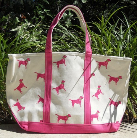 spike the punch: pink dog bags canvas tote