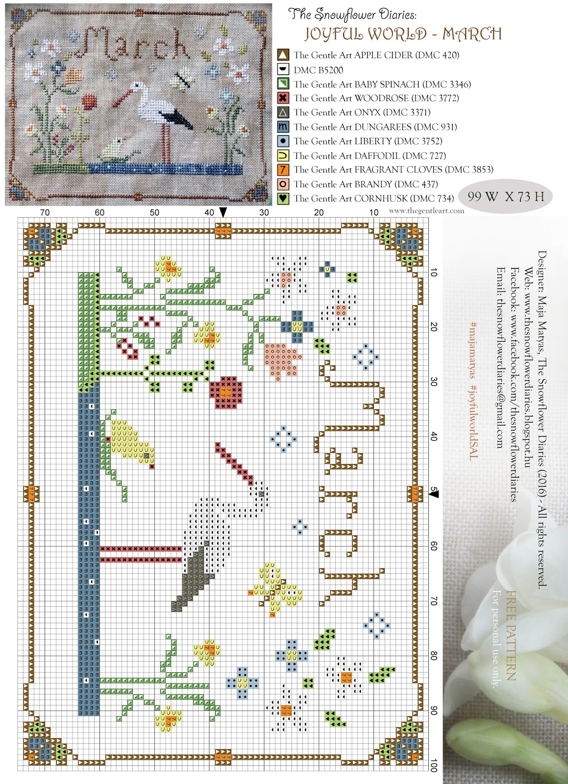 JOYFUL WORLD - MARCH (free pattern)