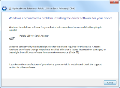 Yesitumorang: Driver Windows 7 Error Code 52