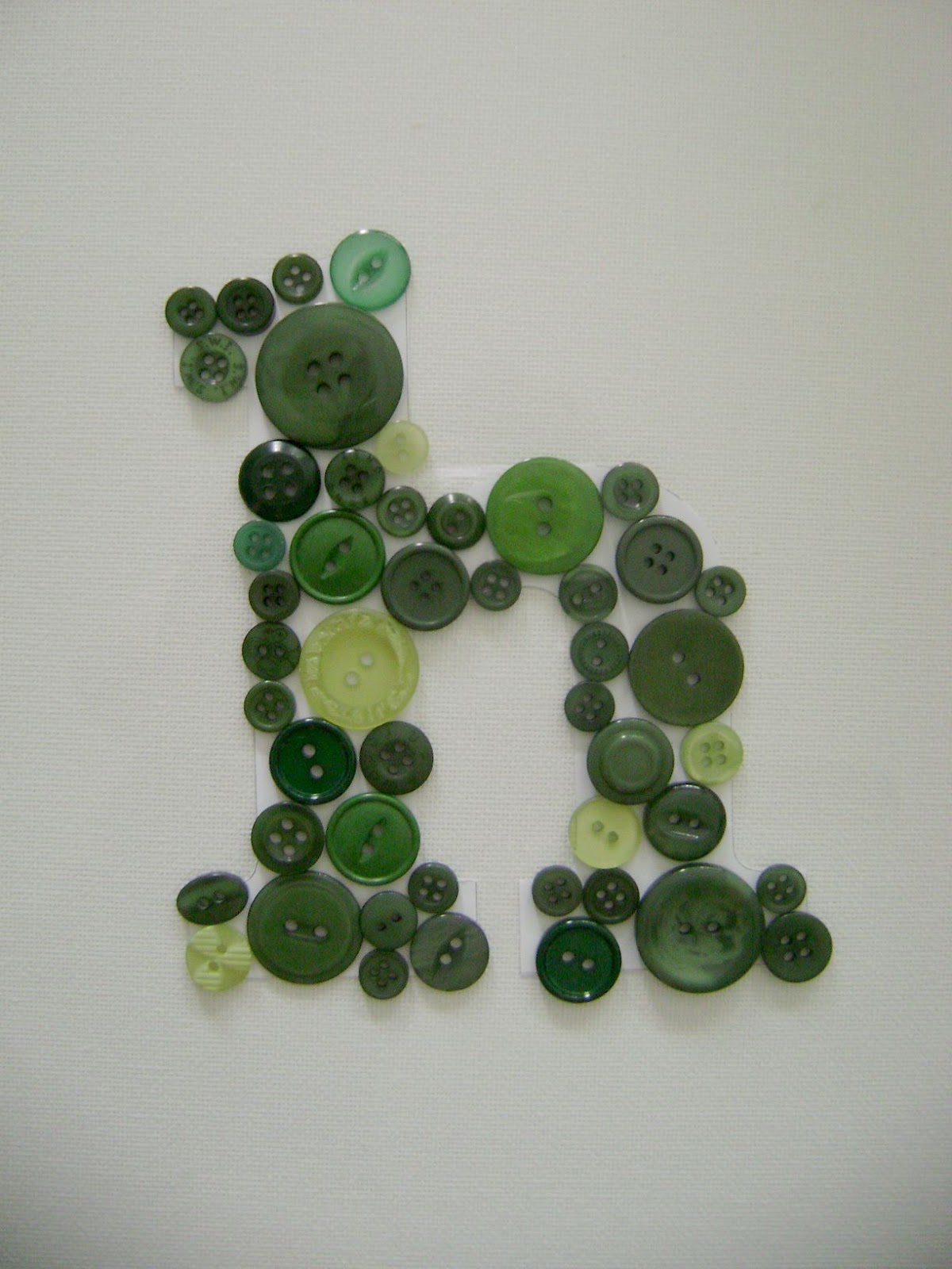 Candykins Crafts: Button on Canvas Name Plaque