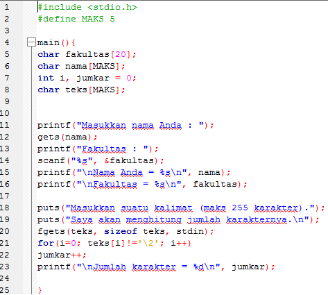 Latihan Program String Bahasa C - Rumah IT