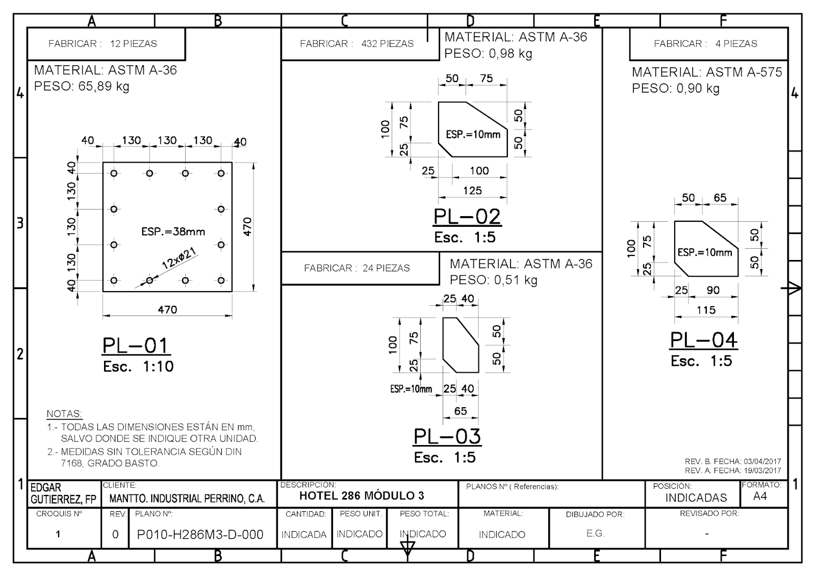 Edgar Gutiérrez: Proyectos: Elaboración de Planos de Fabricación y ...