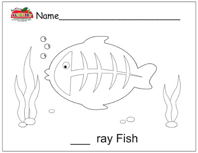 X-ray fish coloring page