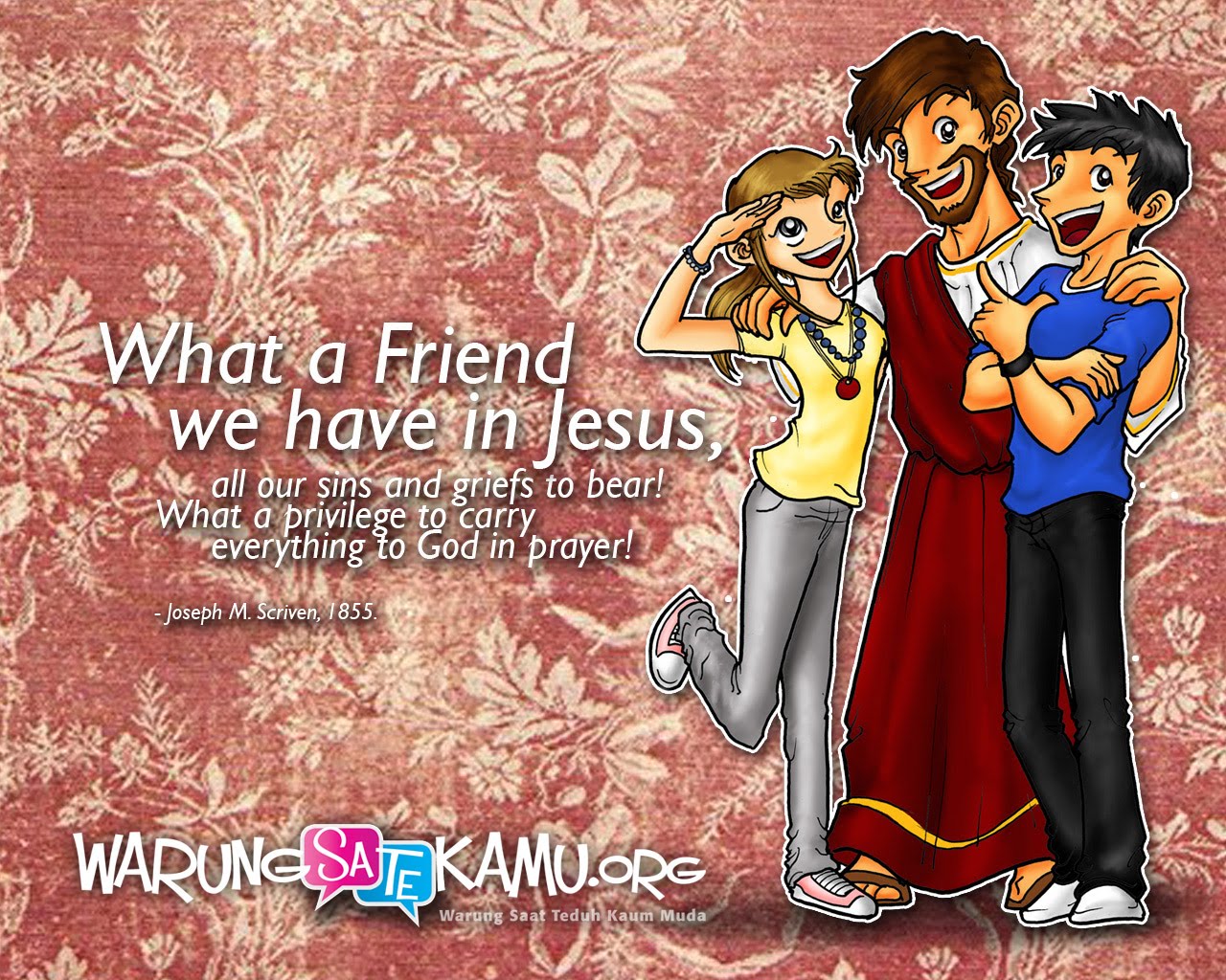 Wallpaper Kristen: What a friend we have in Jesus, 1280 x 1024