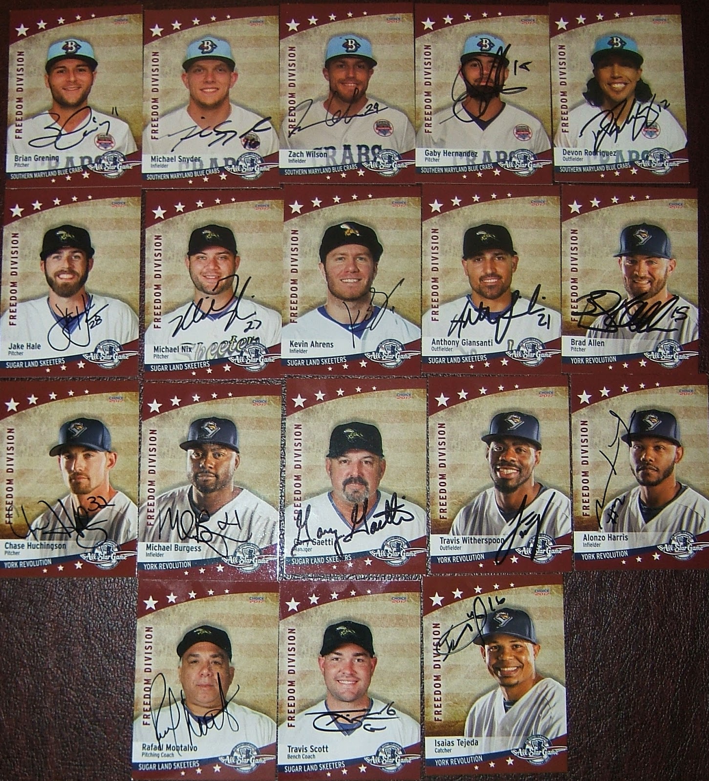 Atlantic League Baseball Autographs: July 2017