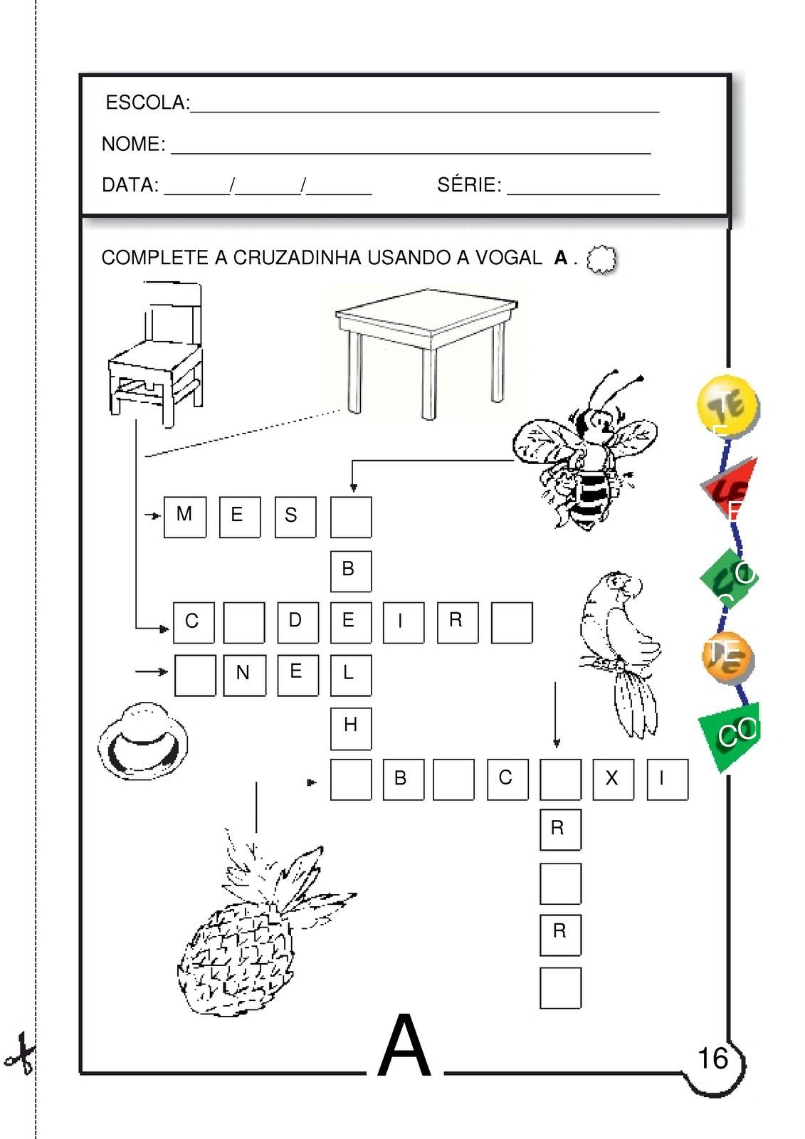 ATIVIDADES ESCOLARES E OUTROS: ATIVIDADES LETRA A