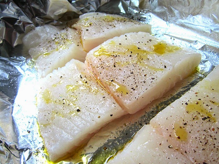 Halibut with Tomato Caper Relish