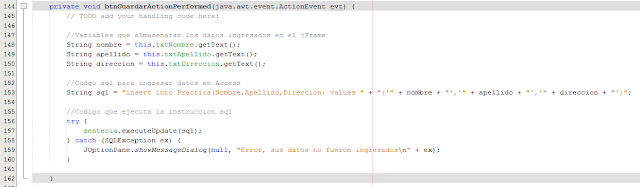 Base de Datos Access con Java: Insertar Datos en Access con Java NetBeans