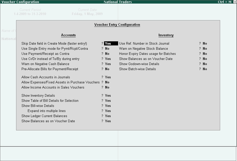 Ez Tally: Tally Configurations