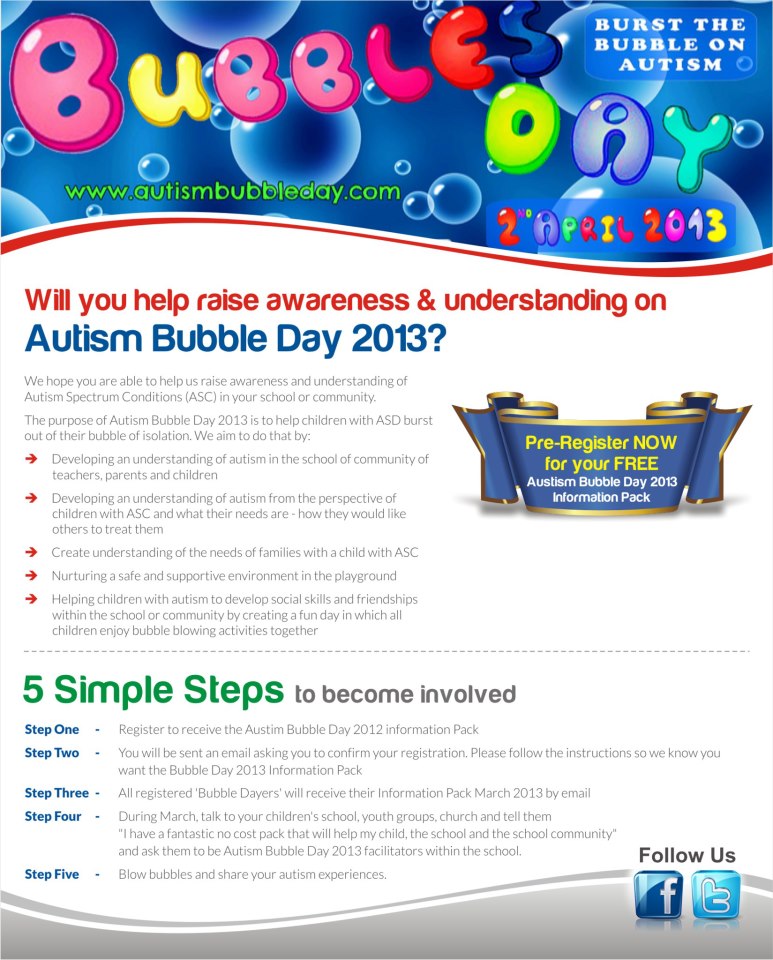 Hearts and Minds: Hearts and Minds supports Autism Bubble Day 2013