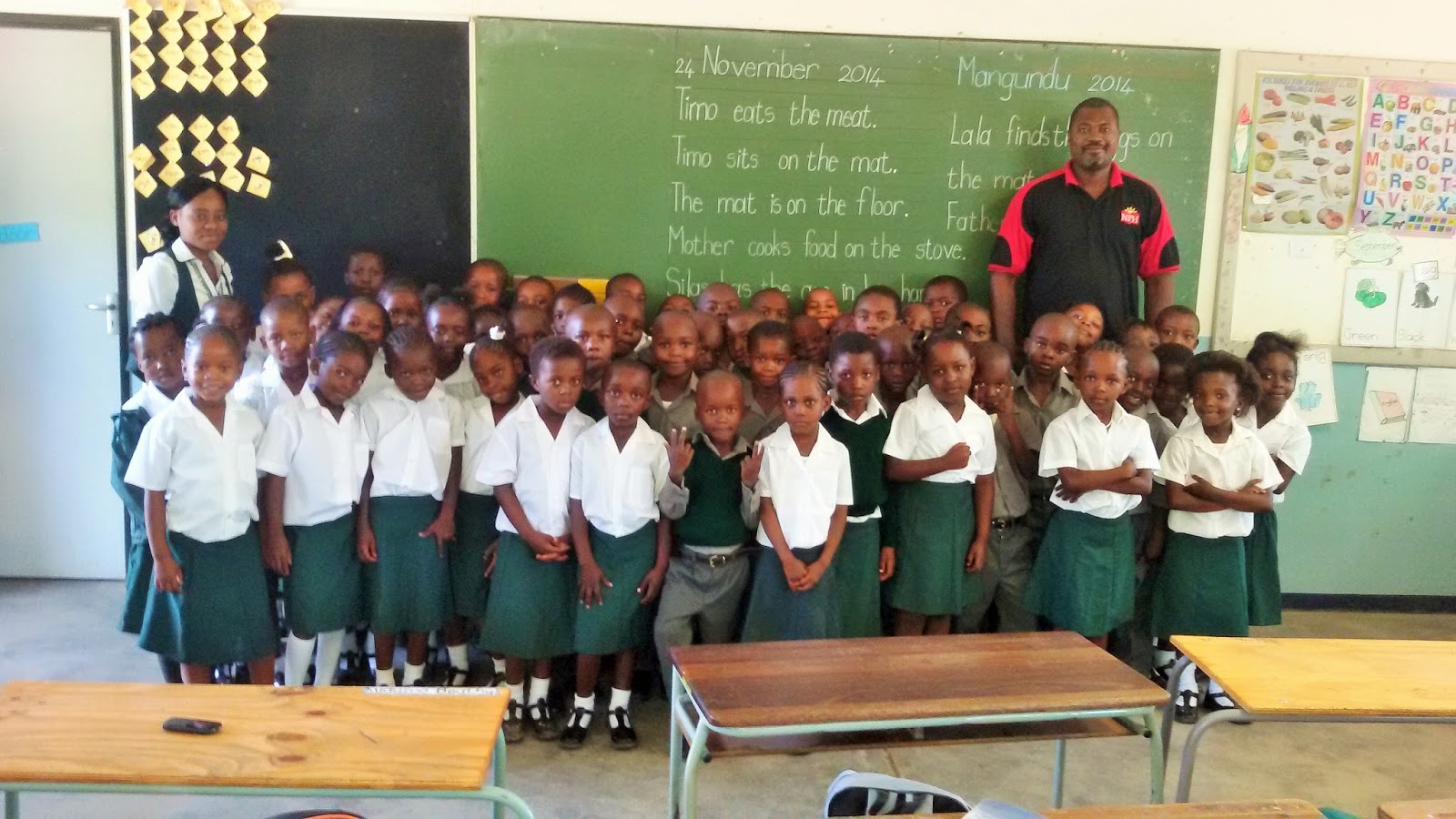 Mrs Shimbindo's class of Grade 1 learners at Rudolph Ngondo Junior ...