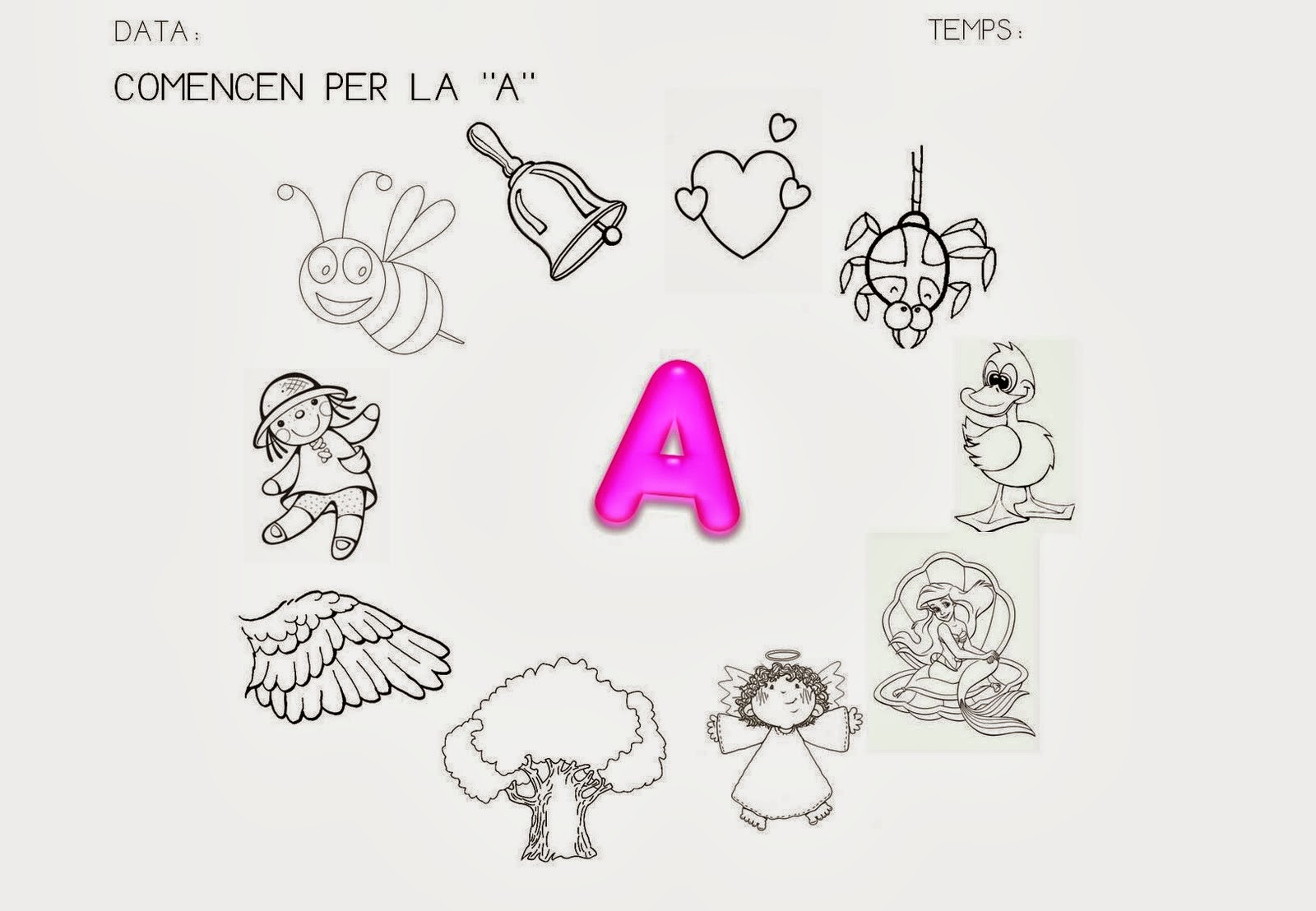 FICHAS DE APRENDIZAJE: VOCAL A