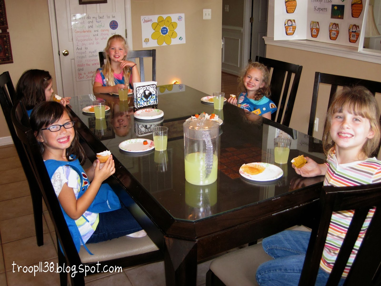 Girl Scout Troop 1138: Juliette Low Bday, Pumpkin Craft