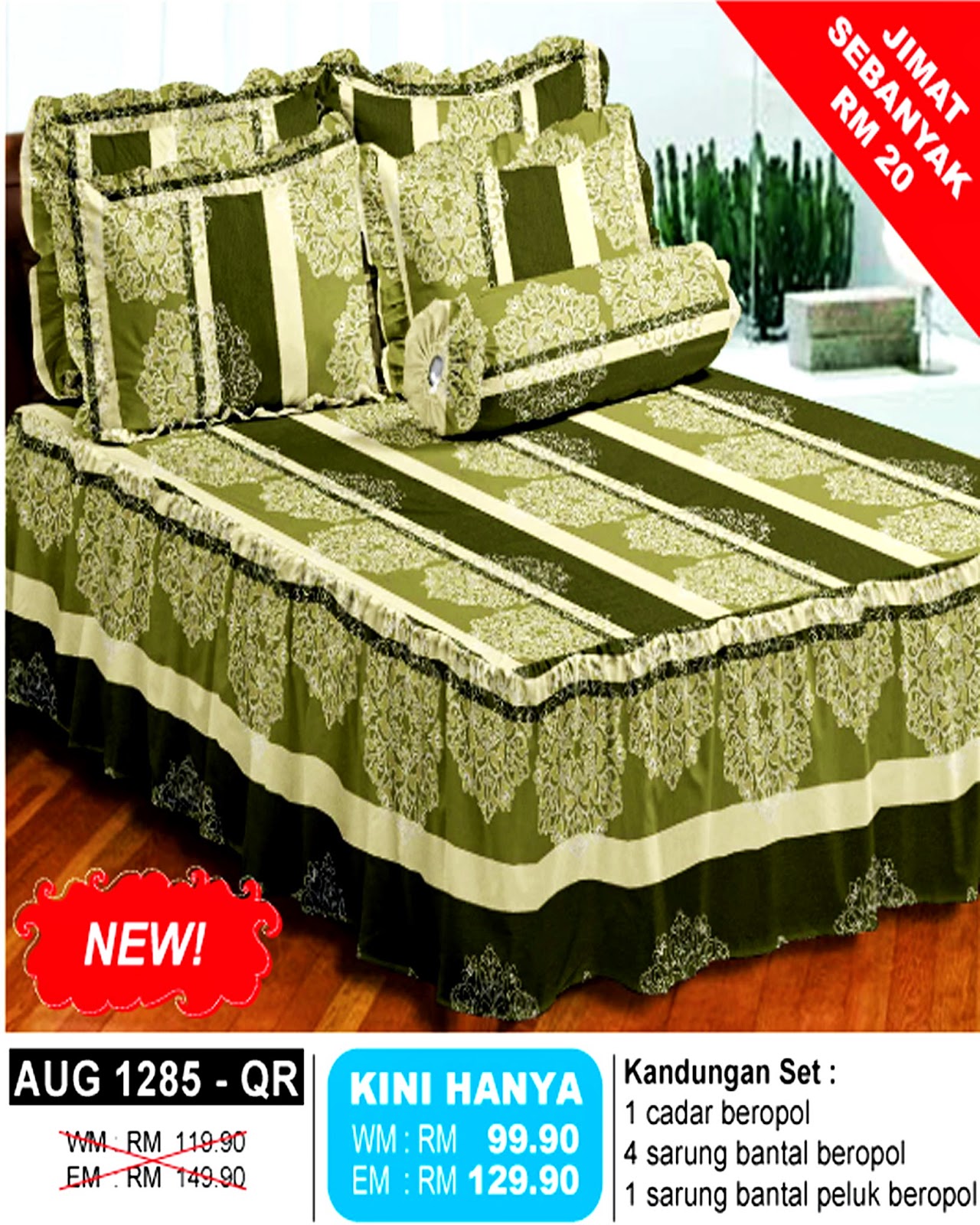 Cadar Asmida: SET CADAR QUEEN BEROPOL AUG