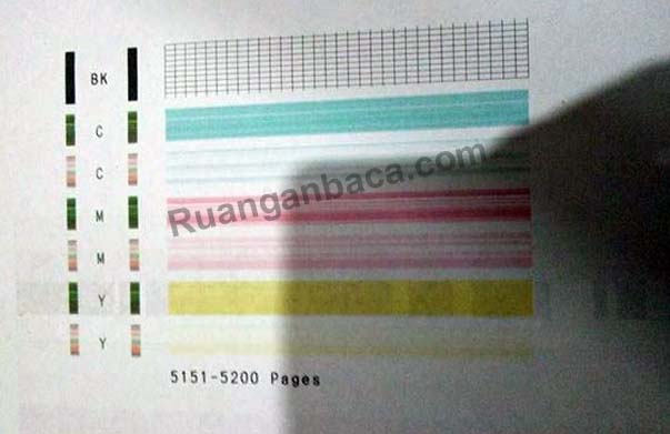 Cara Mengatasi hasil print bergaris pada printer Canon