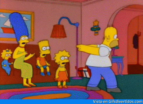 Chiste Gif: HOMERO BAILANDO