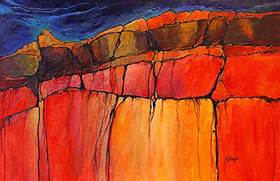 CAROL NELSON FINE ART BLOG: Geologic Abstract Mixed Media Painting ...
