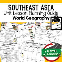 World Geography Lesson Plan Guides, World Geography Pacing Guide, World ...
