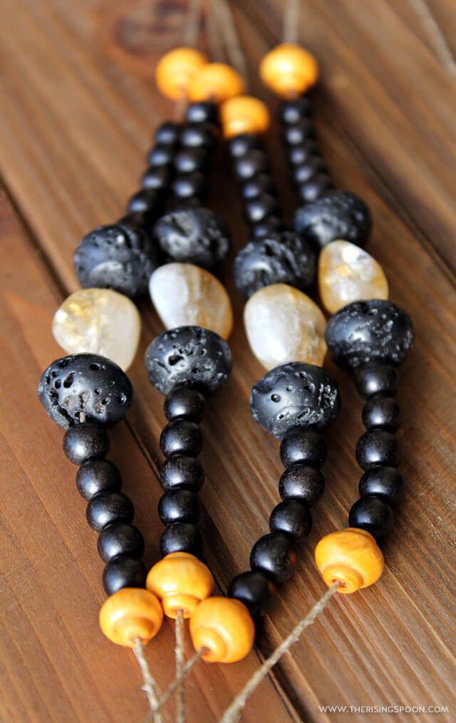 DIY Lava Rock Essential Oil Diffuser Bracelet | The Rising Spoon