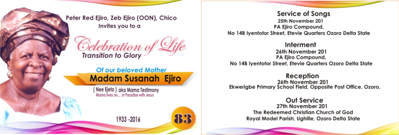 TEAMMEDIA BURIAL INVITATION CARD TEAMMEDIA BURIAL INVITATION CARD