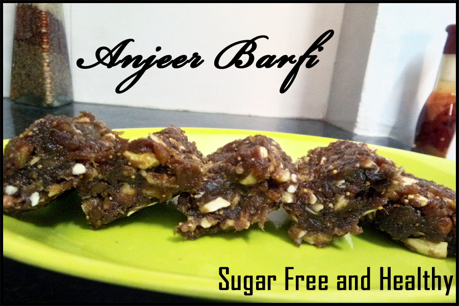 Figs or Anjeer Barfi - Sugar Free and Healthy