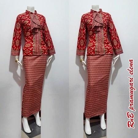 Baju Model Pramugari Dasi Elena - Batik Bagoes Solo
