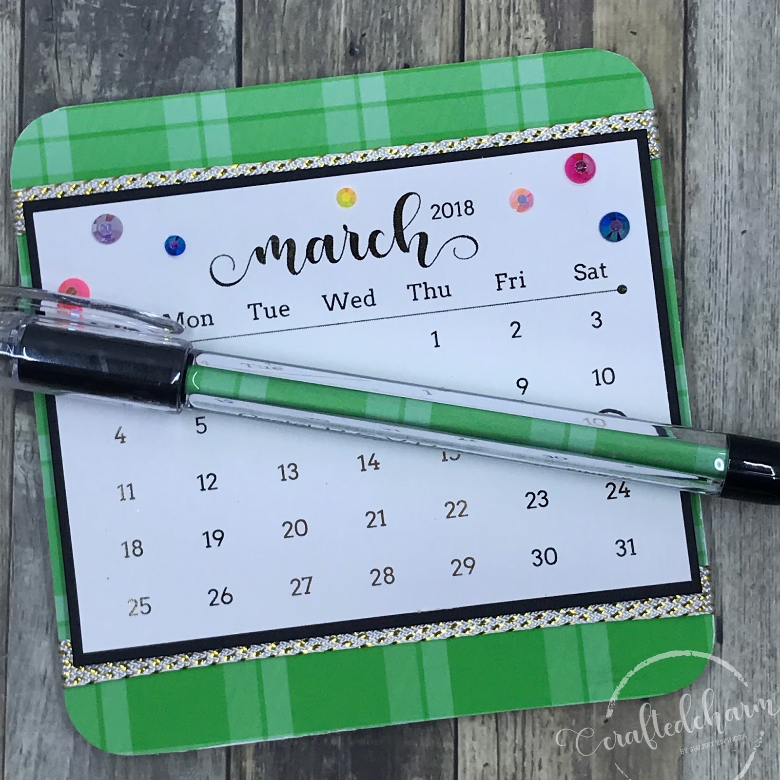 Crafted Charm Designs: March Calendar + Free Printable