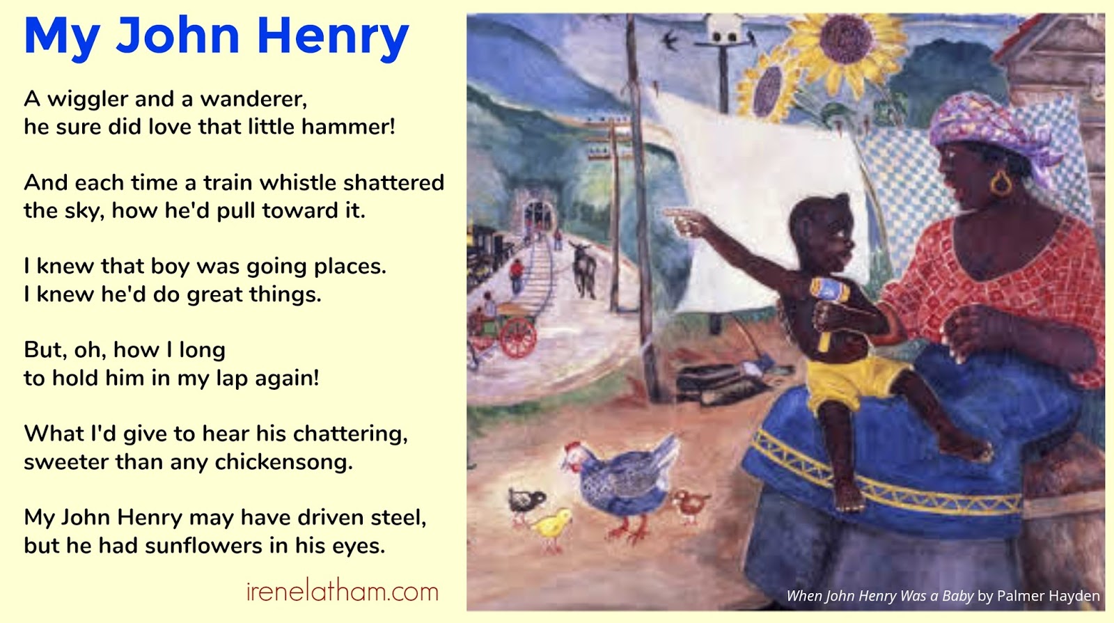 Live Your Poem...: ARTSPEAK! Harlem Renaissance poem "My John Henry"