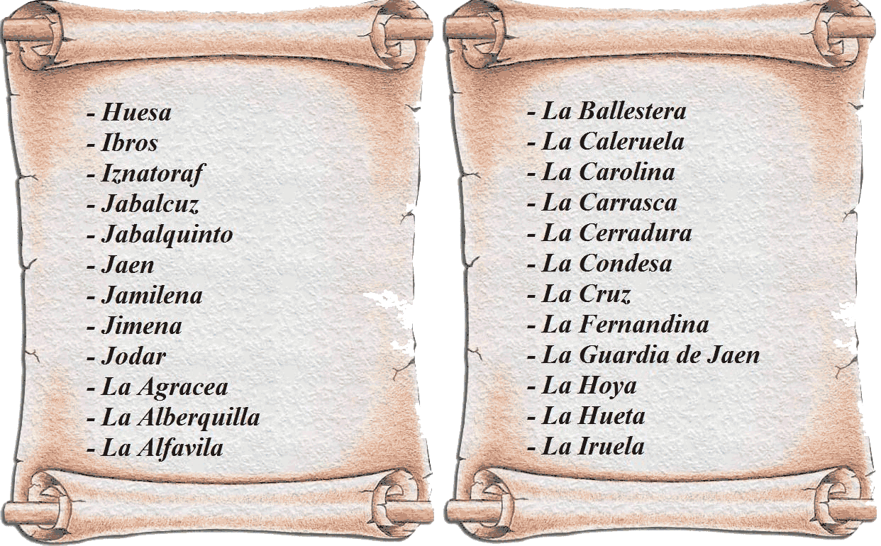 JAEN " Paraiso Andaluz ": Comarcas de Jaen, Pueblos y Ciudades