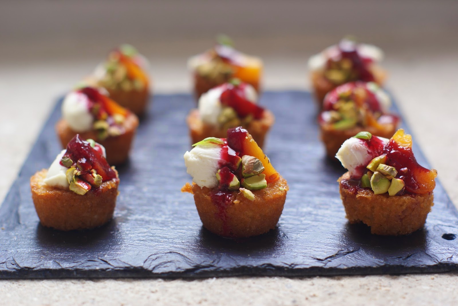 kiwiheartsbaking: Canapés: Elderflower, Raspberry, Almond Cake with ...