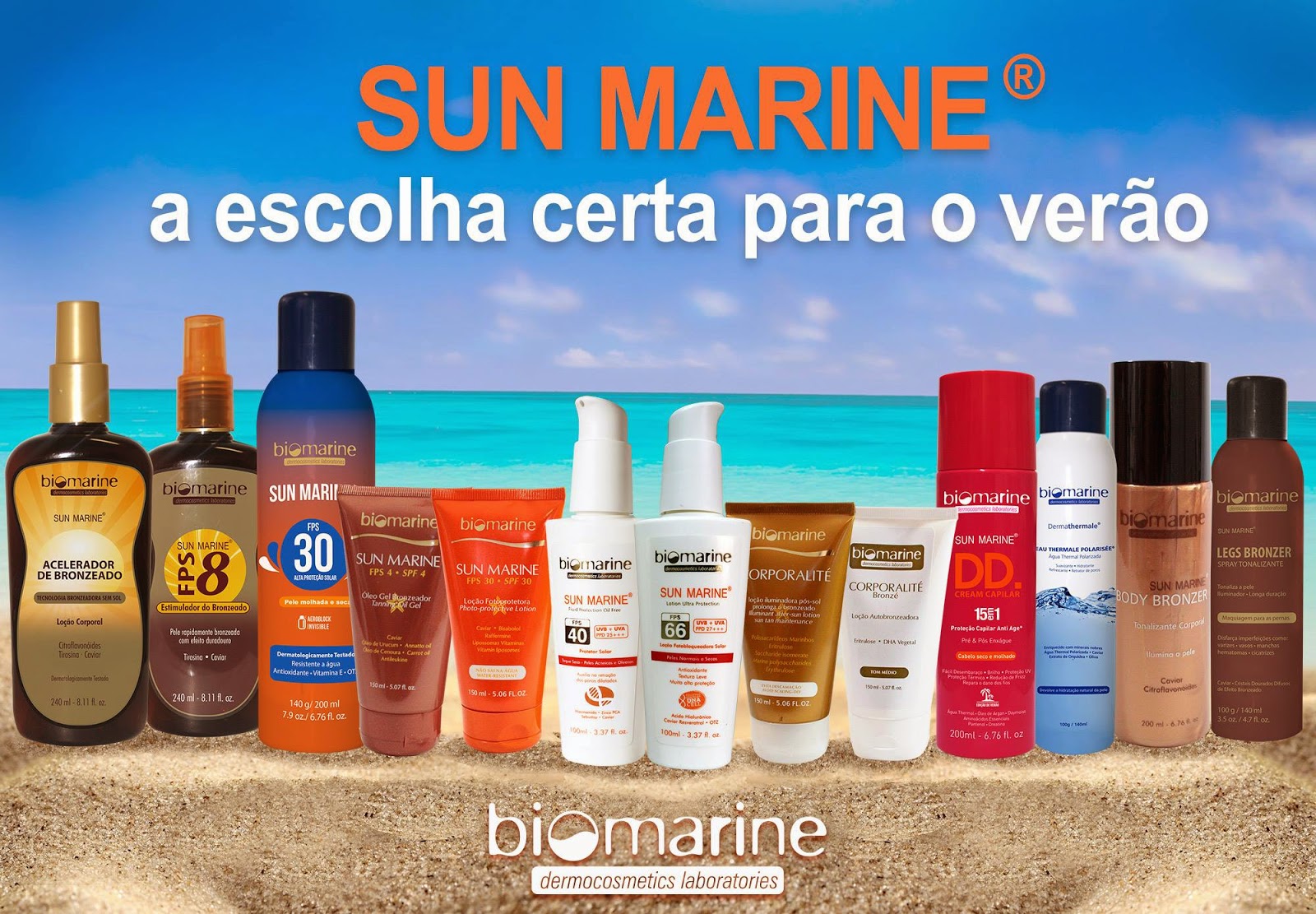 biomarine: LINHA SUN MARINE Lançamentos Verão 2015