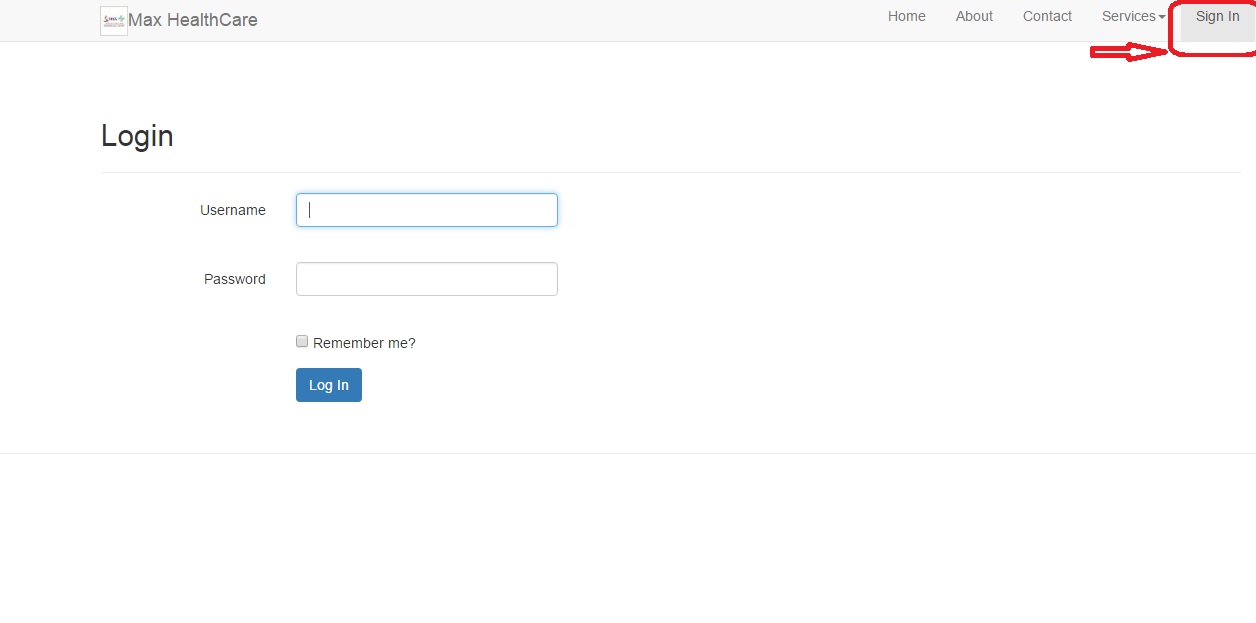 Past Programming Projects..!!: MAX HealthCare using ASP.NET and Bootstrap