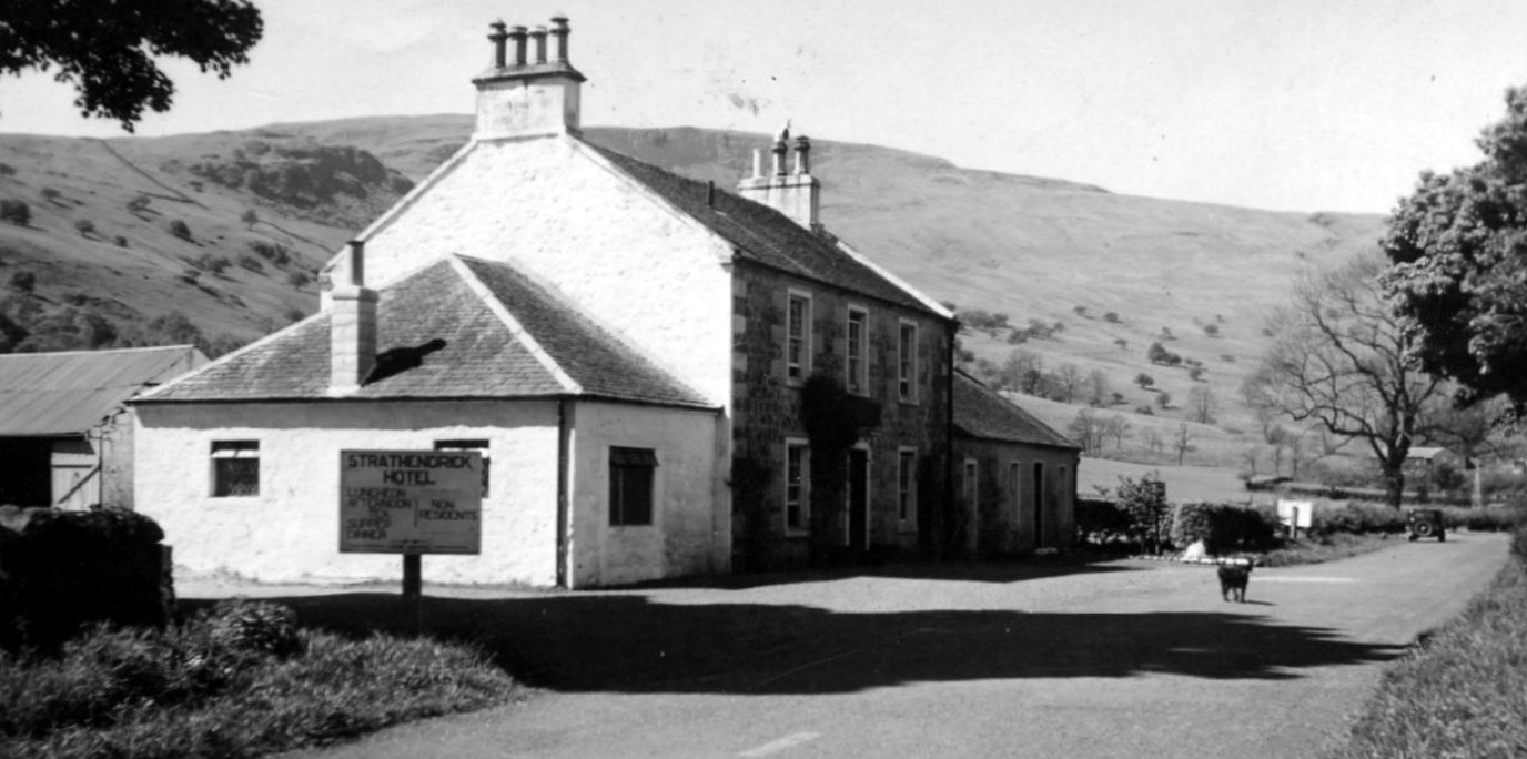Tour Scotland: Old Photograph Strathkendrick Hotel Fintry Scotland