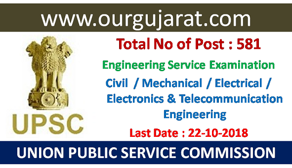 UPSC Engineering Services (Preliminary / Stage I) Examination for 581 ...