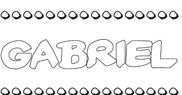 Blog de Geografia: Gabriel - Nome para Imprimir e Colorir