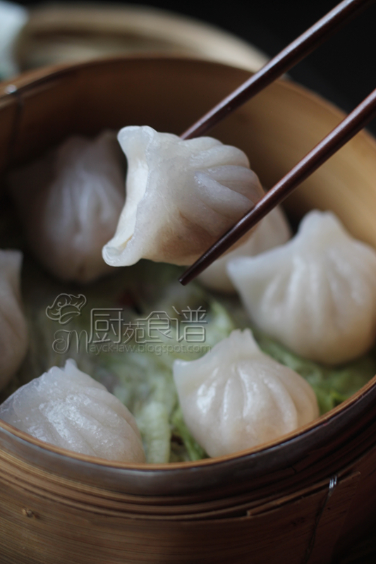 厨苑食谱: 最佳食谱#12~点心 （饮茶咯！), 虾饺 【20】（BREE # 12~ Dim Sum, Har Kow ( Prawn ...