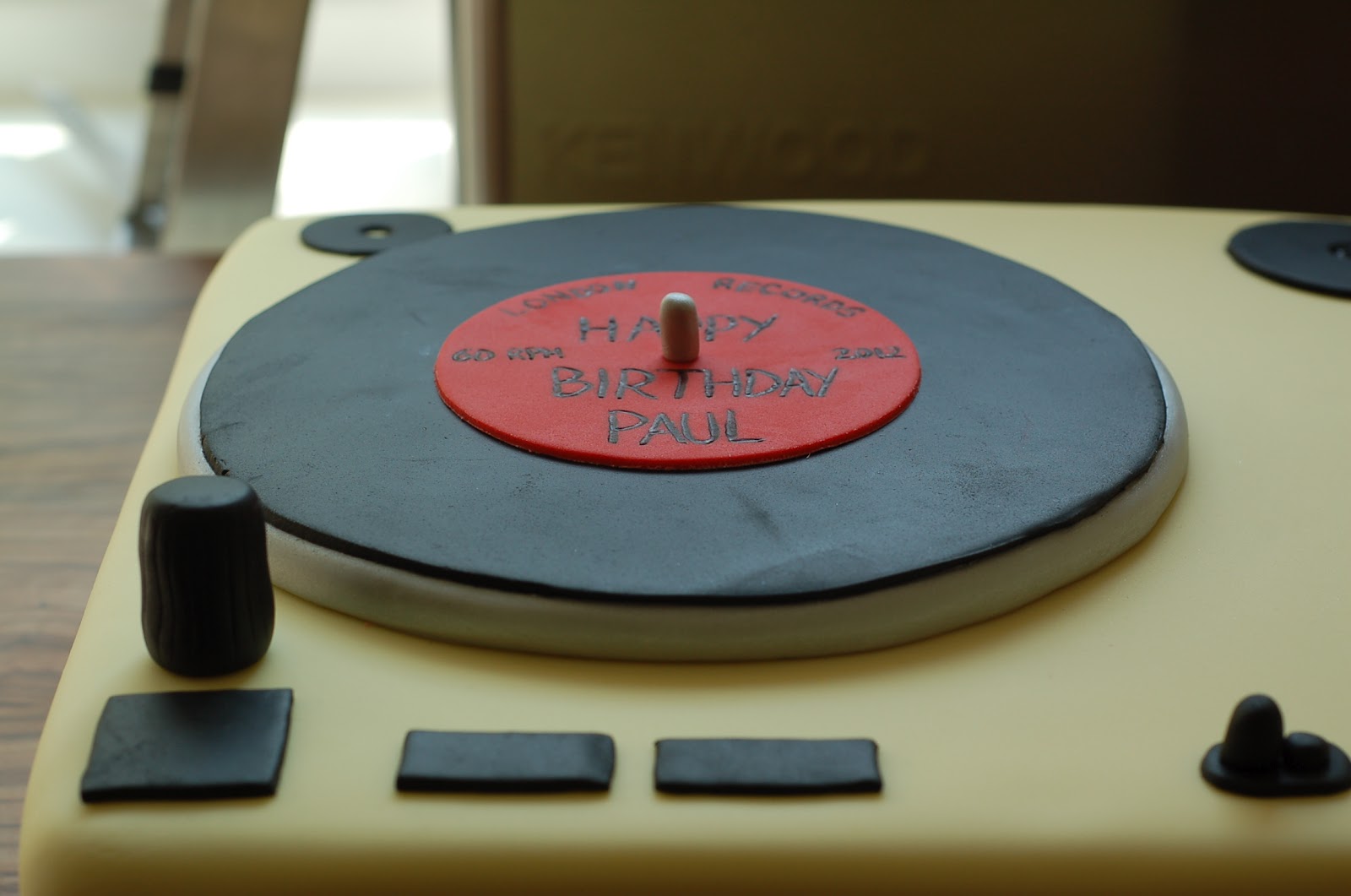 Brighton Baker: Record deck cake - happy 60th birthday Paul!