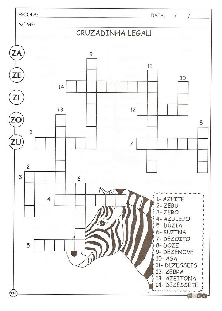 ATIVIDADES DE ALFABETIZAÇÃO COM A LETRA Z PARA IMPRIMIR!-ESPAÇO EDUCAR
