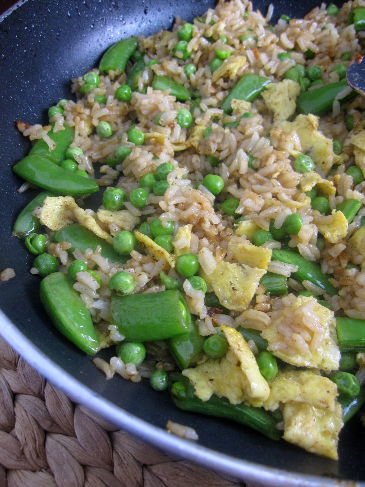 Fried Rice with Peas and Snap Peas | A Taste of Madness