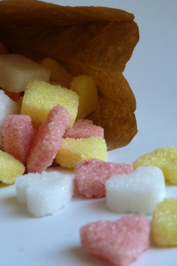 Terrones de azúcar de colores: Papeles Pequeños