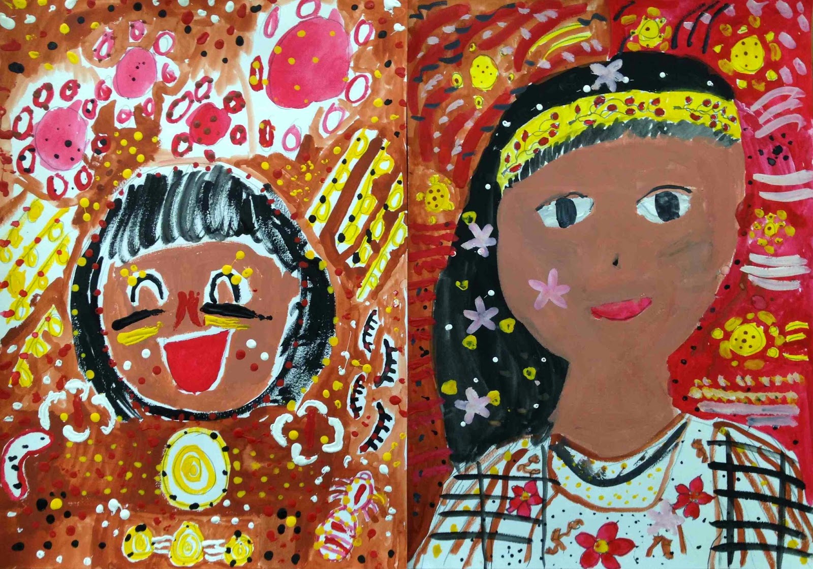 Miss Kristin's Art Room: Aboriginal Self-Portraits with P4!! We started ...