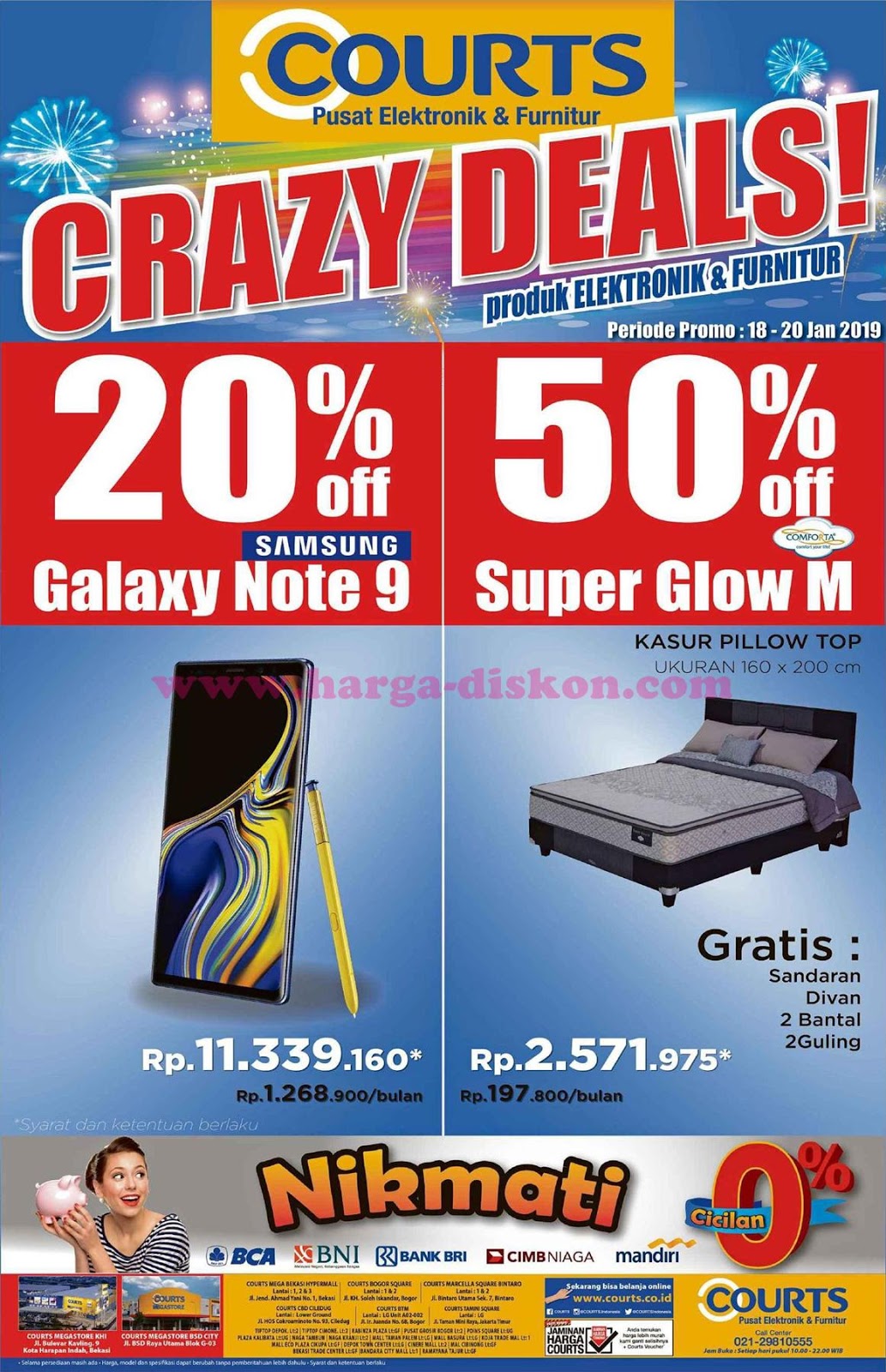 Jangan lewatkan promo spesial dari Courts Crazy Deals.