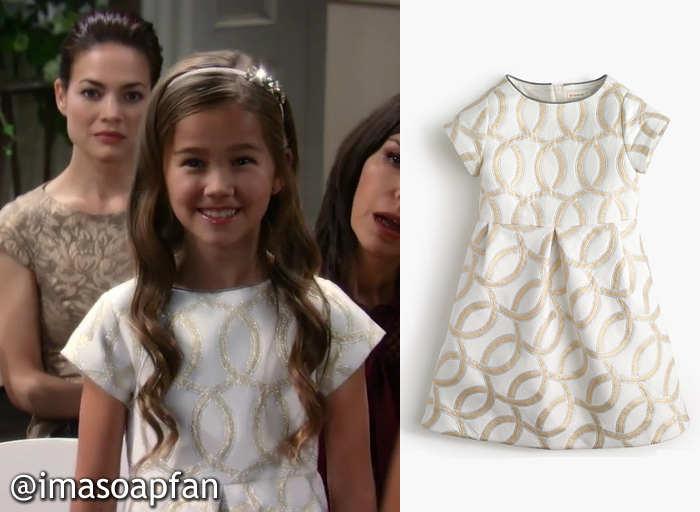 Emma Scorpio Drake's White and Gold Party Dress - General Hospital ...