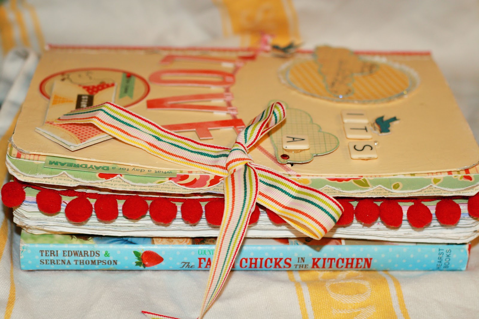 Raspberry Balloon: Altered Composition Notebook, Scrapbook or Journal