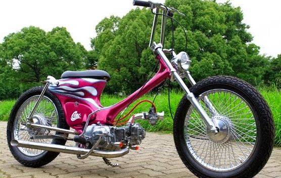 Modifikasi Terbaru Honda c70 Velg Jari-jari Ban Besar Simpel dan Keren ...
