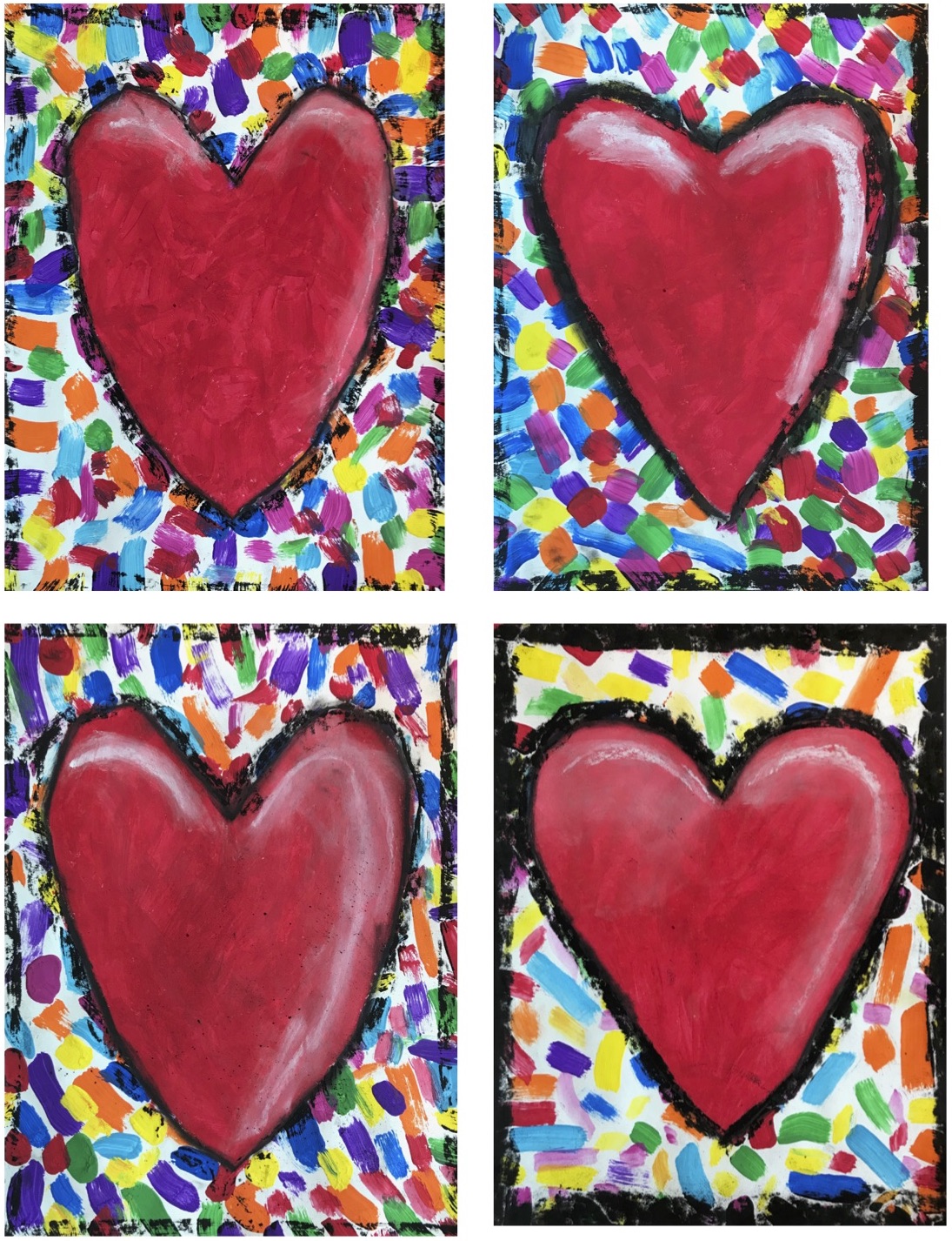 The Rolling Artroom: Jim Dine Inspired Hearts (1st-3rd Grade)