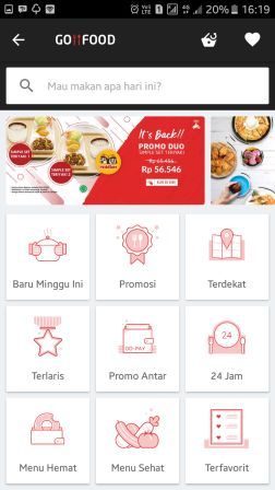 cara pesan antar makanan go jek