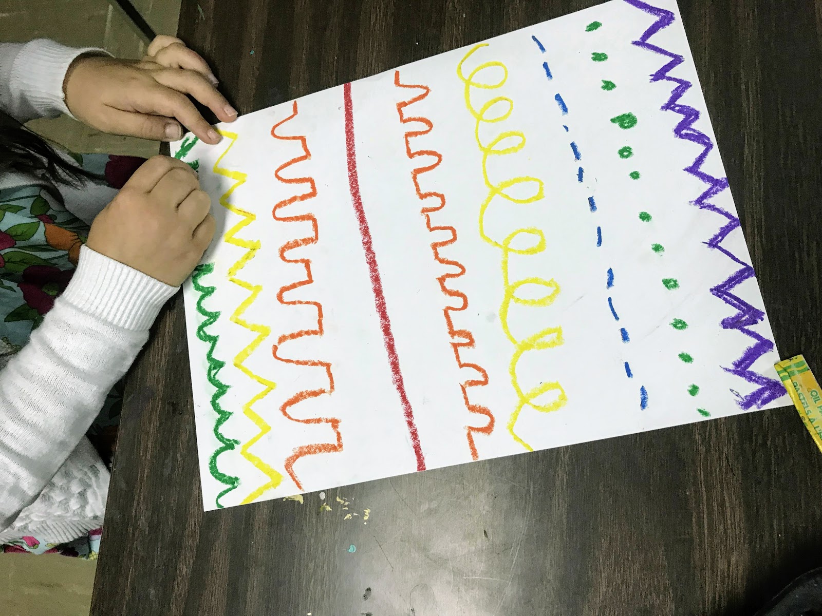 Elements of the Art Room: Kindergarten Line Painting Monsters